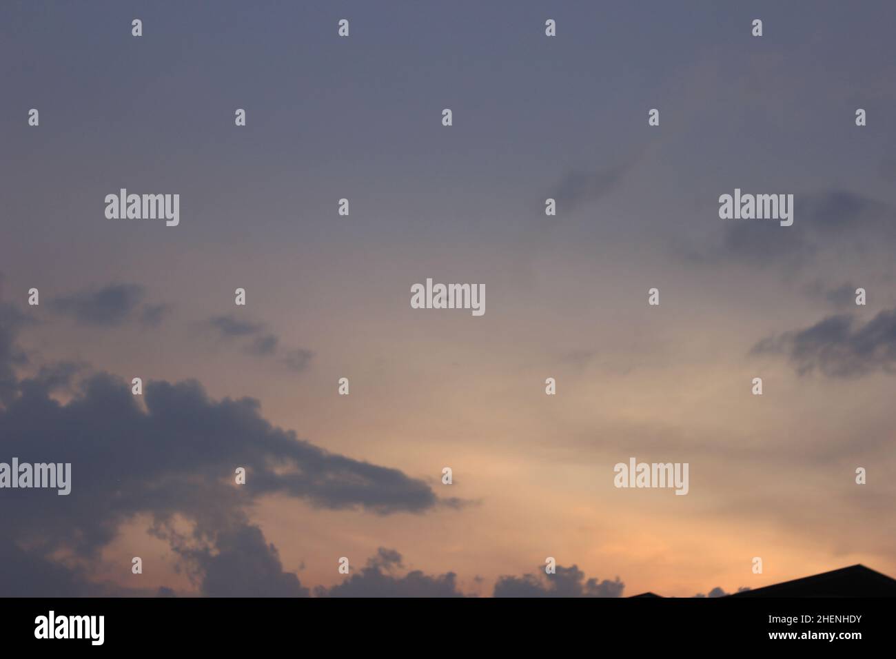 Beautiful Sunset Stress Relief Under Blue Sky Orange Purple Gradient ...