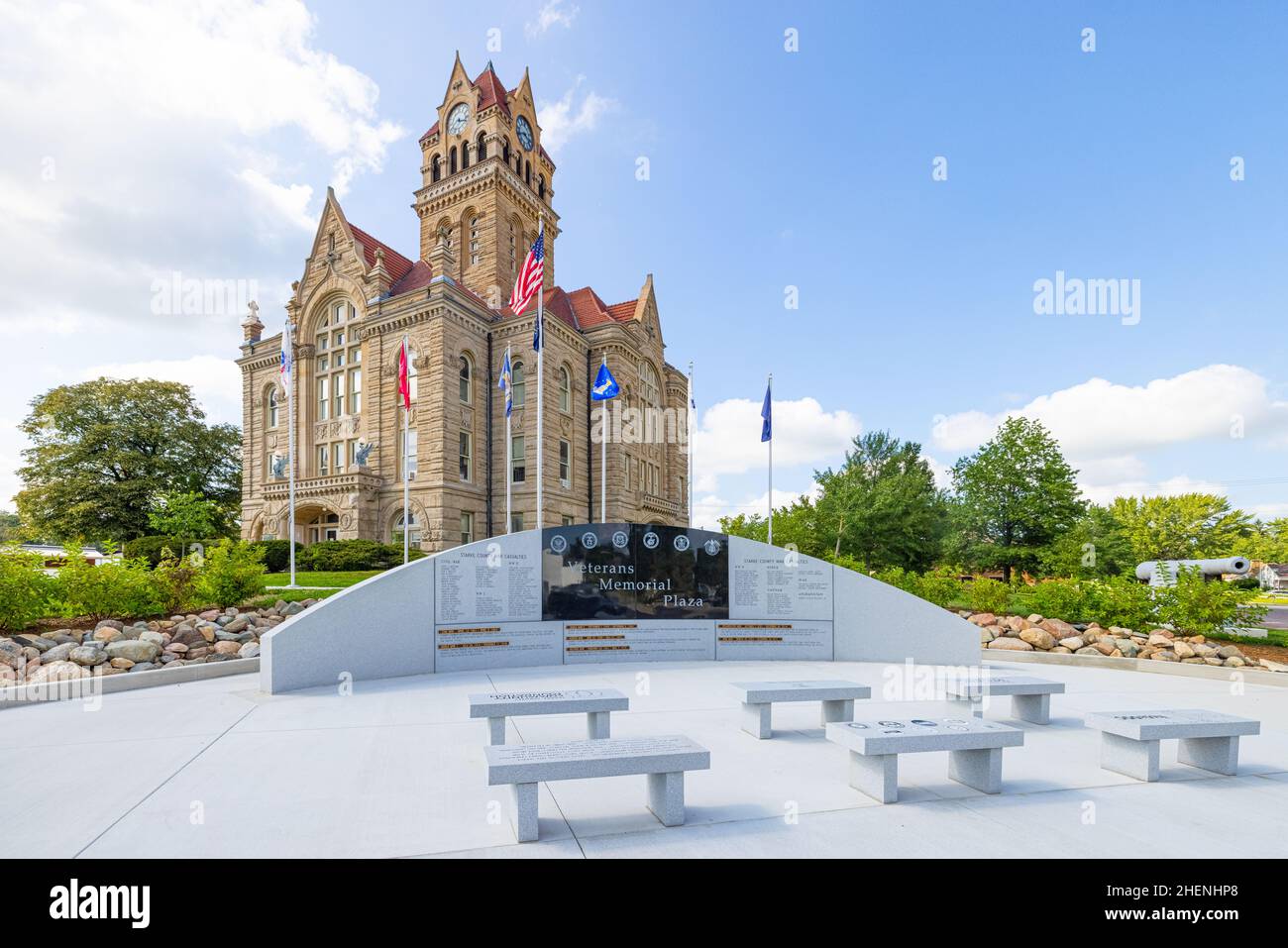 Knox, Indiana, USA - August 22, 2021: The Starke County Courthouse and ...