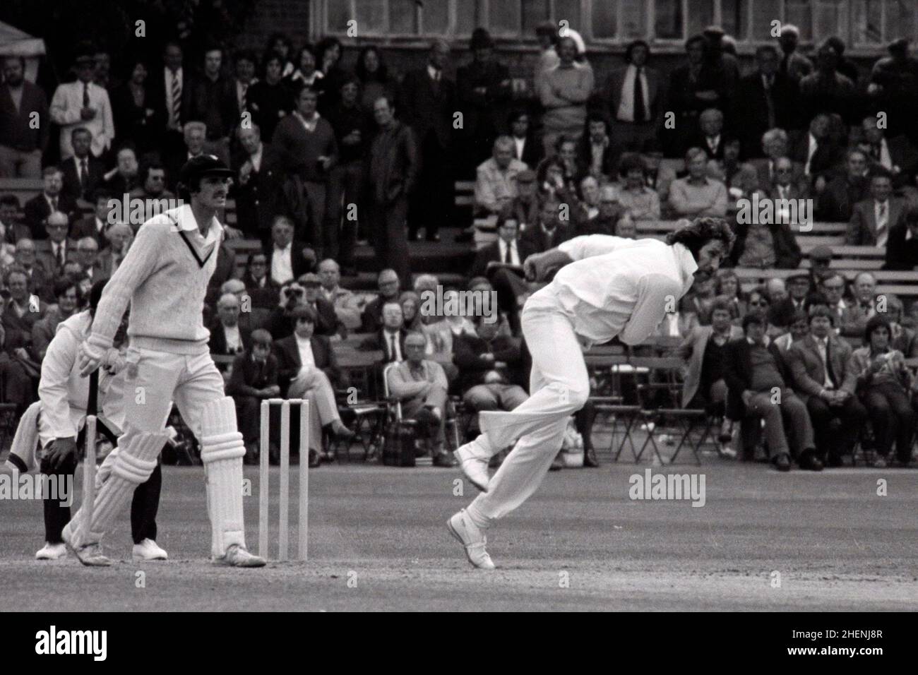 Max Walker (Australia) bowling, Derbyshire vs. Australians ...