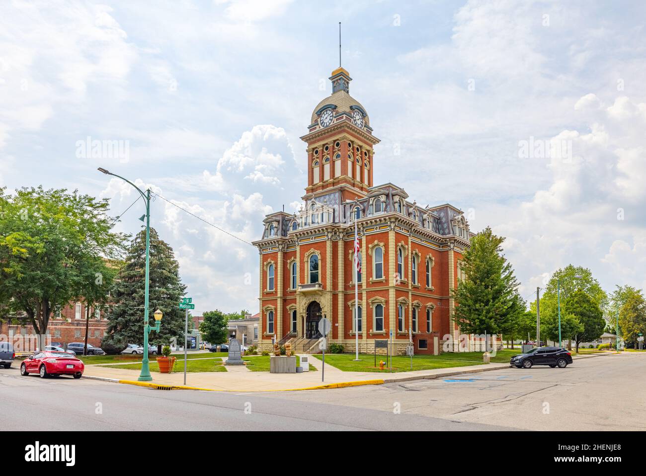 Decatur, Indiana, USA - August 21, 2021: The Adams County Courthouse ...