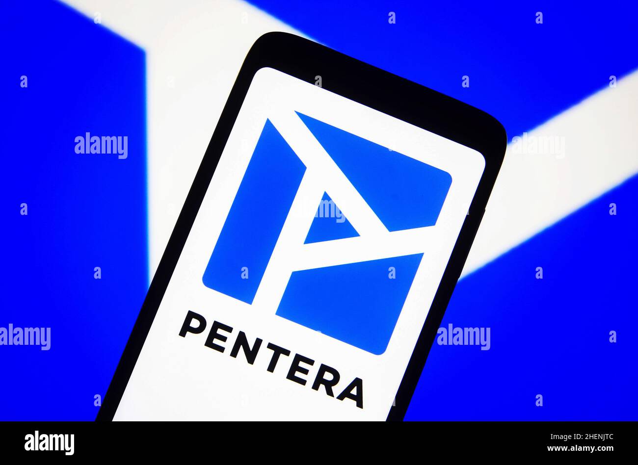 Ukraine. 11th Jan, 2022. In this photo illustration, a Pentera logo of ...