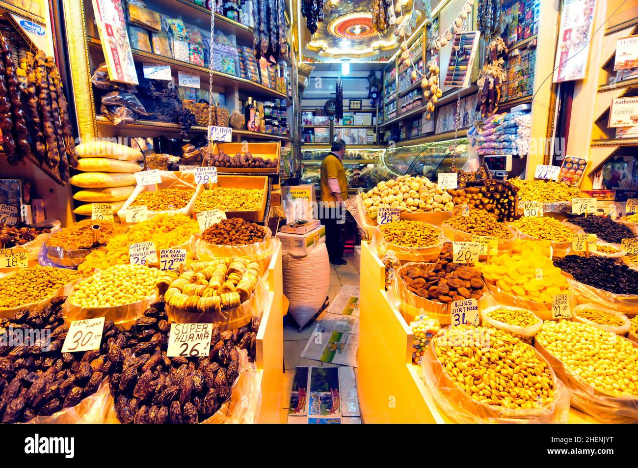 The colorful and vibrant Grand Bazaar in Istanbul, Turkey Stock Photo ...