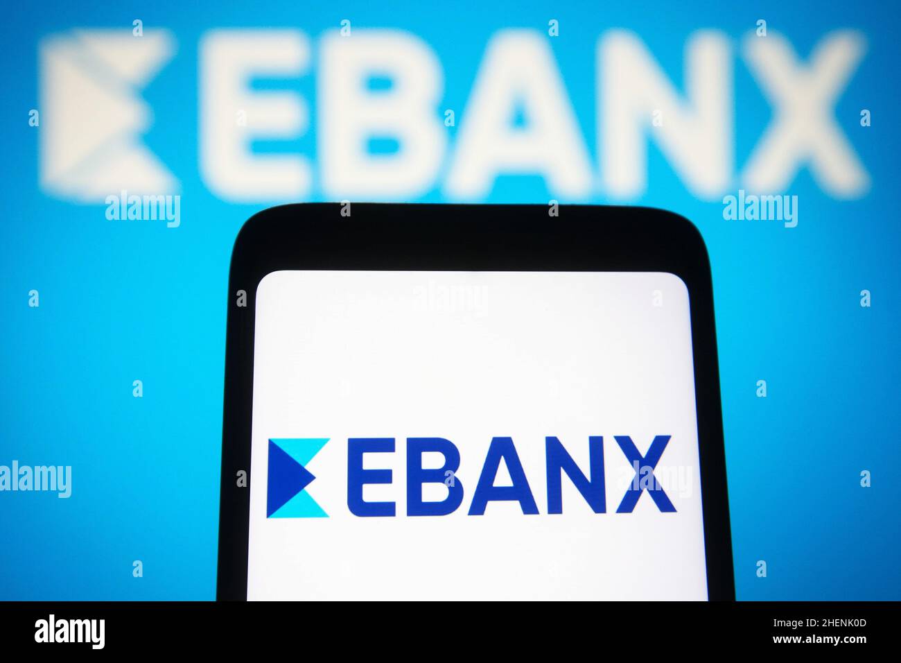 In this photo illustration, an EBANX logo of a Brazilian online ...