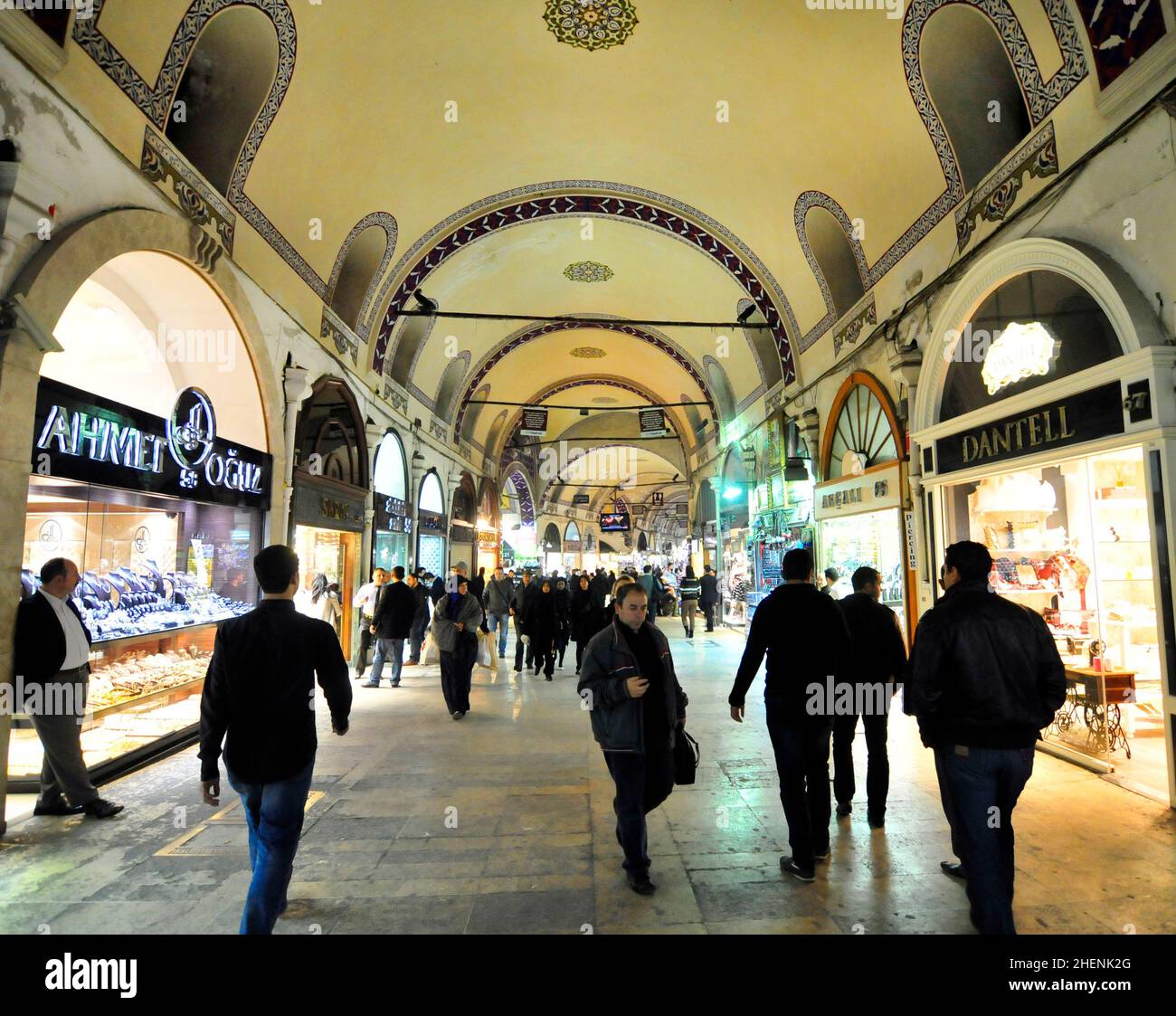 The colorful and vibrant Grand Bazaar in Istanbul, Turkey Stock Photo ...