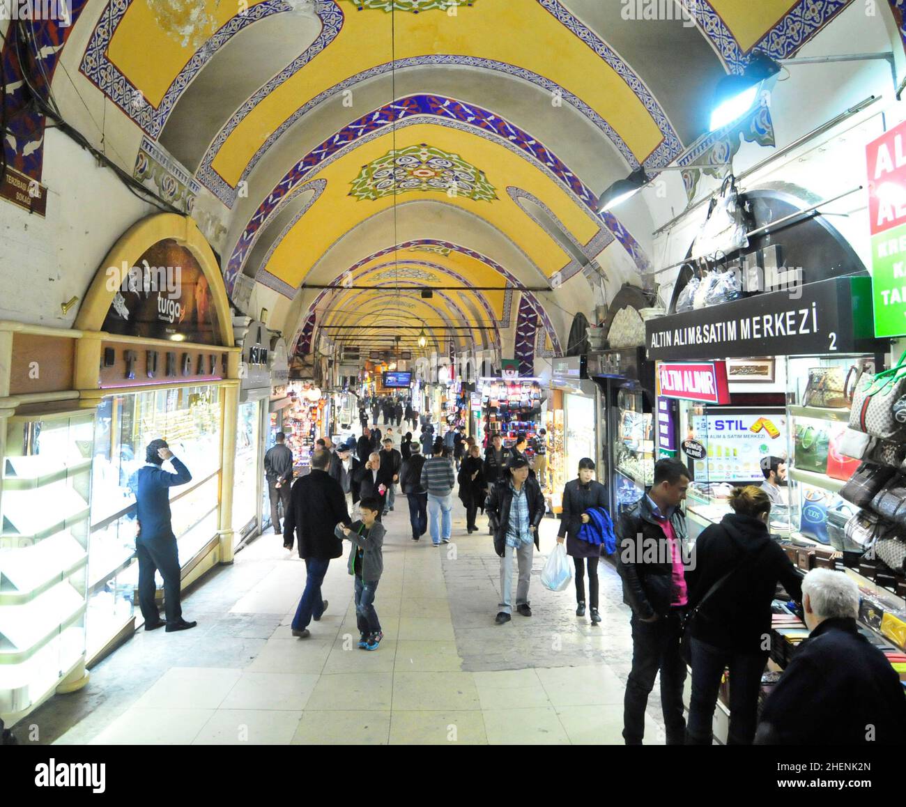 The colorful and vibrant Grand Bazaar in Istanbul, Turkey Stock Photo ...