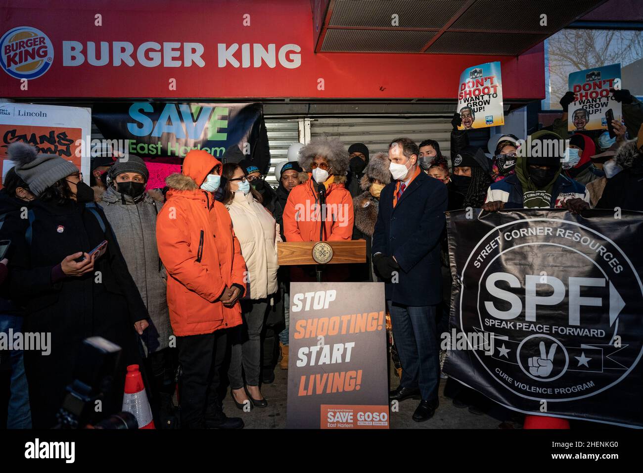 New York, NY - January 11, 2022: Erica Ford speaks during rally against ...