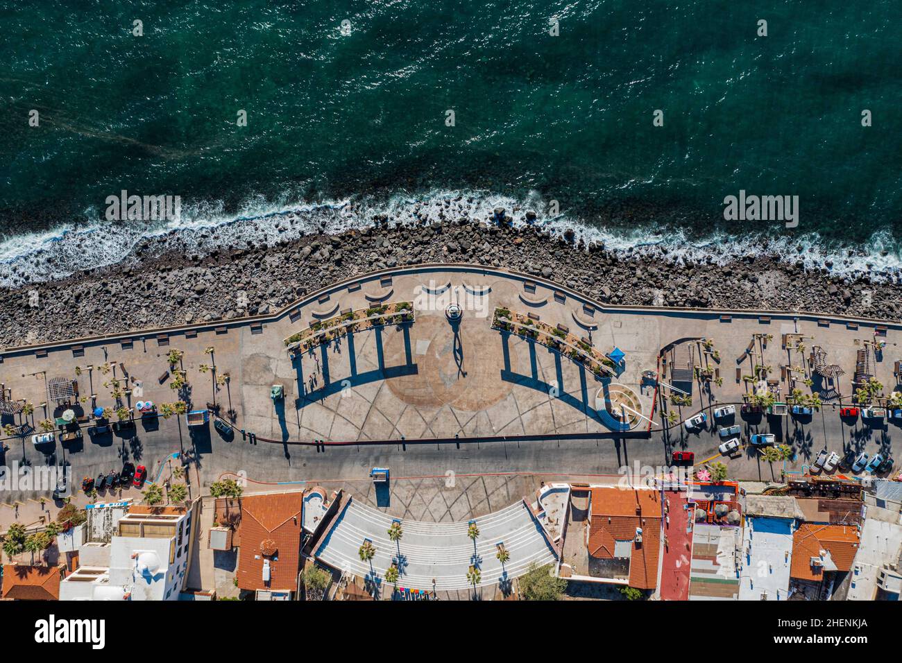 Aerial view of the Puerto Peñasco bay in Sonora, Mexico. landscape of ...