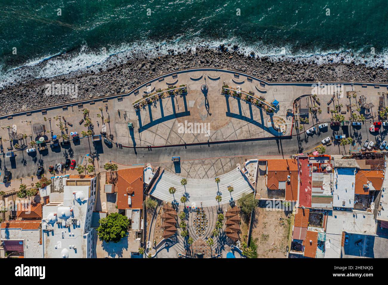 Aerial view of the Puerto Peñasco bay in Sonora, Mexico. landscape of ...
