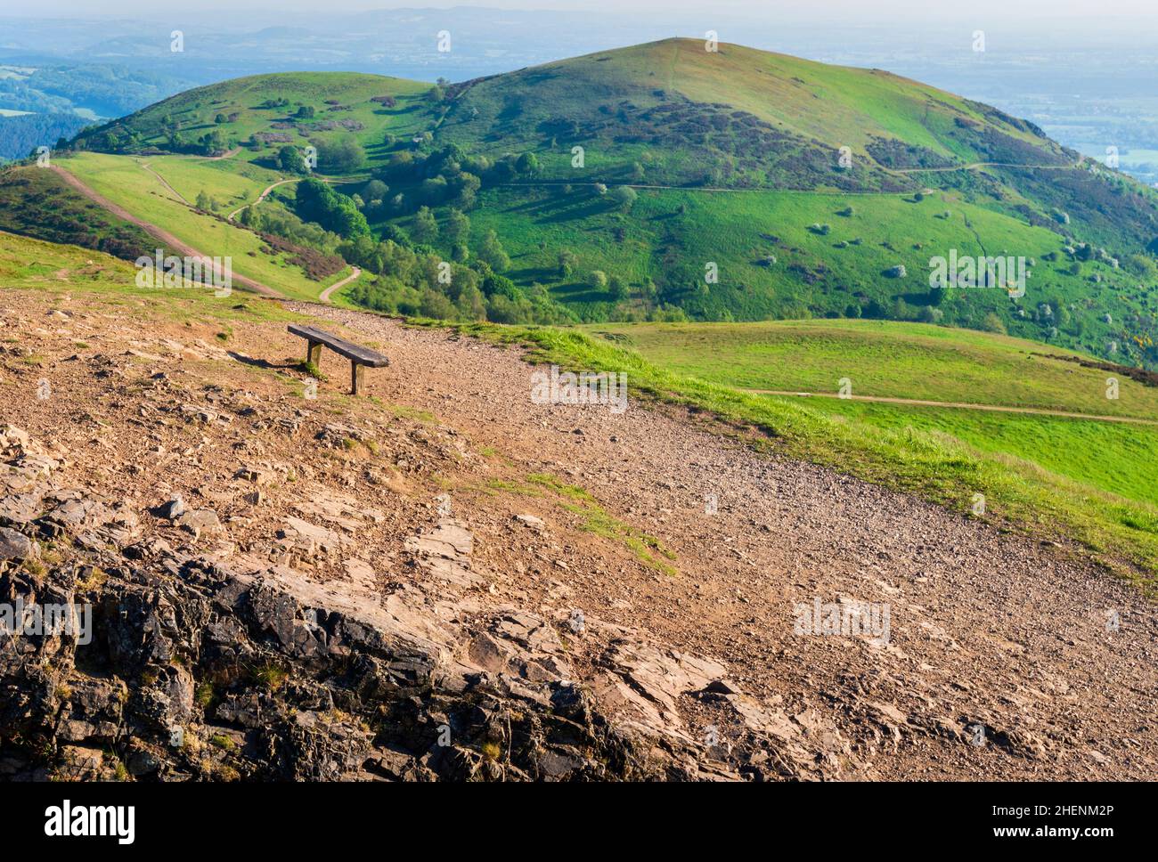 The highest point in Worcestershire.In sunny summer weather against ...