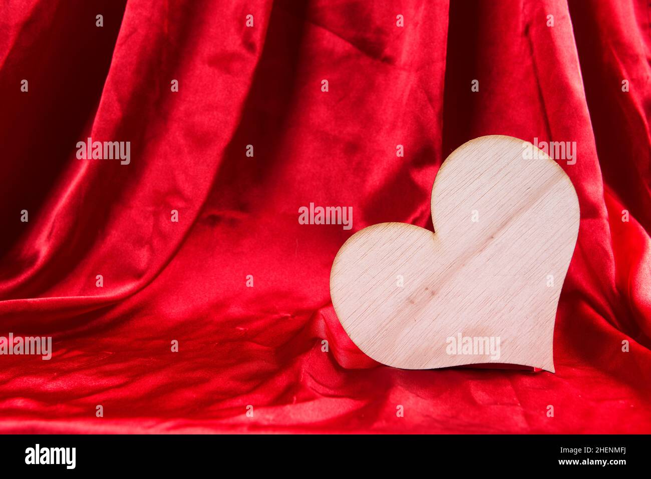 Hearts with red curtain background. Valentines day Stock Photo - Alamy