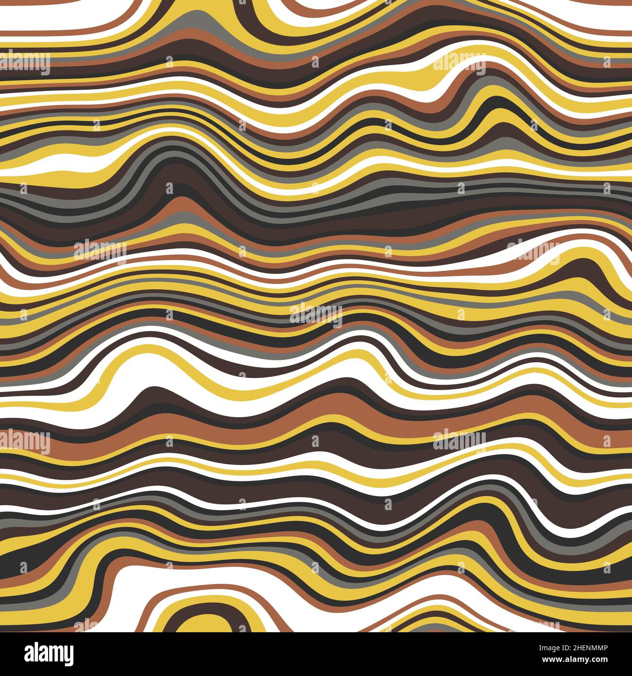 Seamless wavy stripe trendy surface pattern design for print. High ...