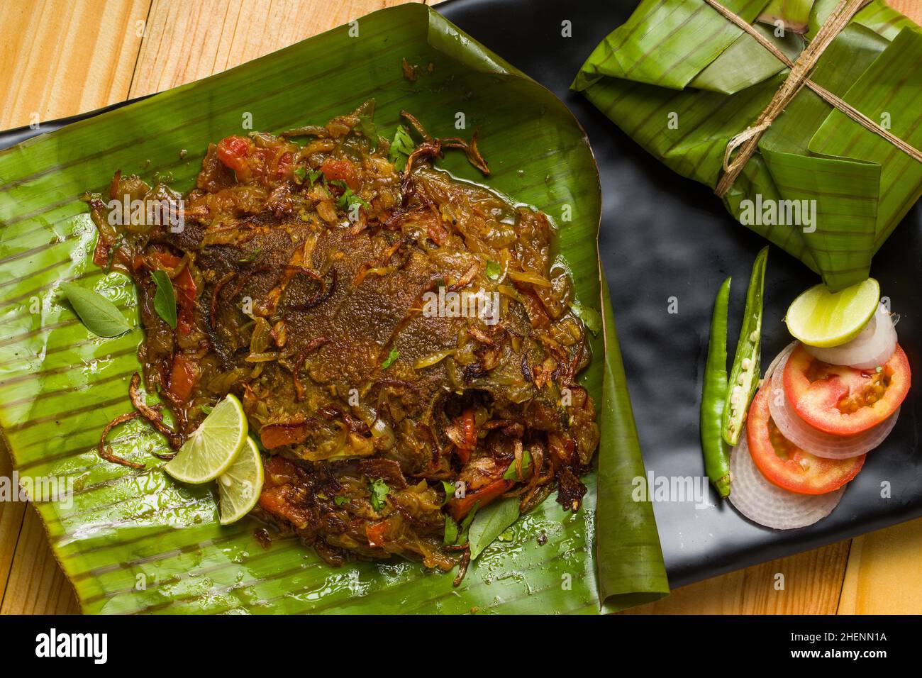Meen Pollichathu or fish pollichathu, tasty kerala dish, fish with ...