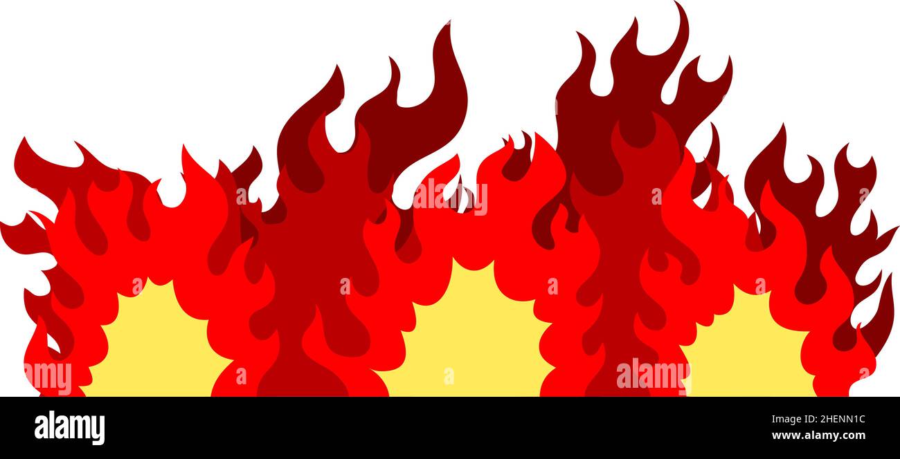 This is a illustration of big fires that burns all over Stock Vector ...