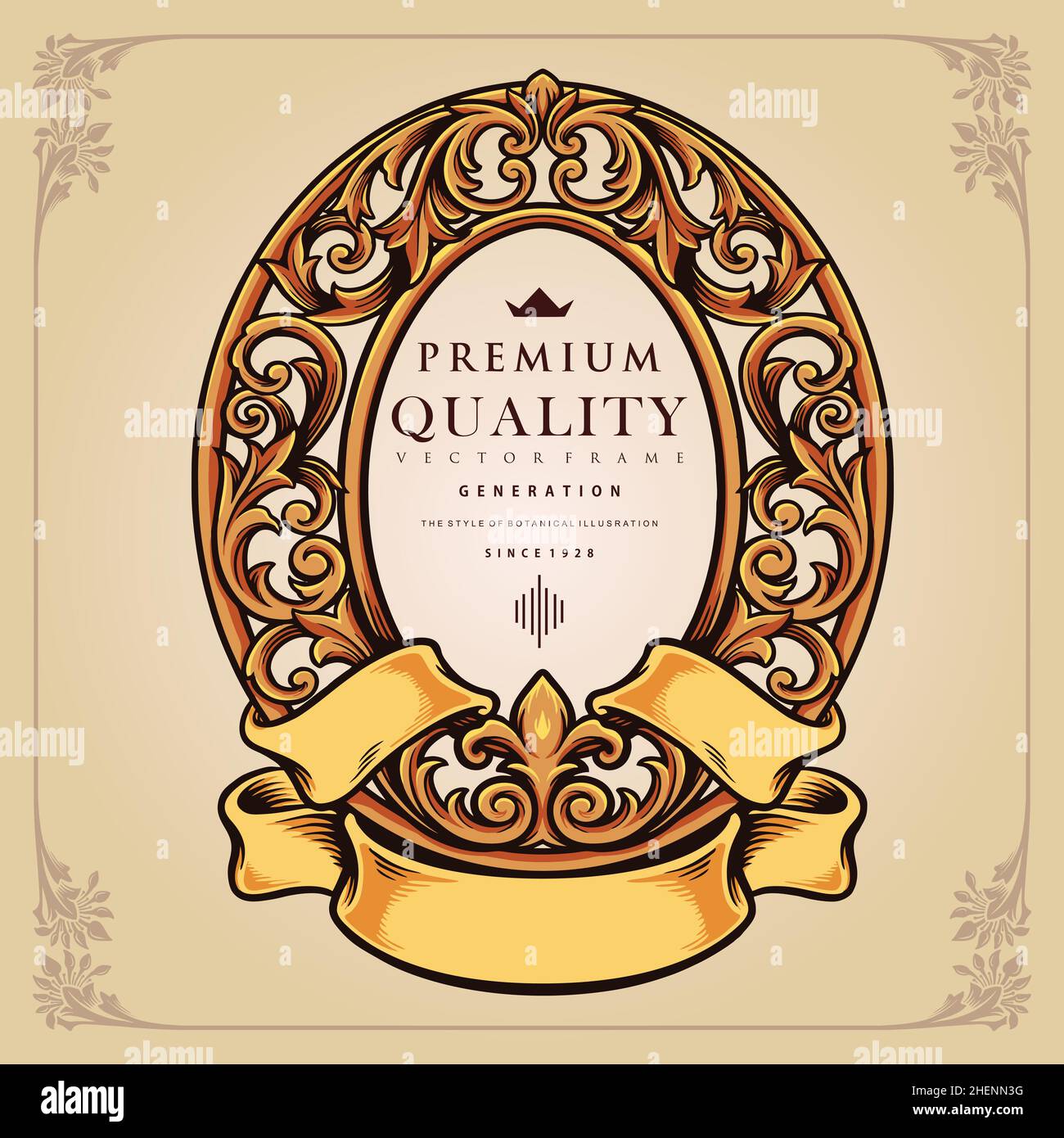 Ellipse Frame Calligraphy Vintage Quality Vector illustrations for your ...