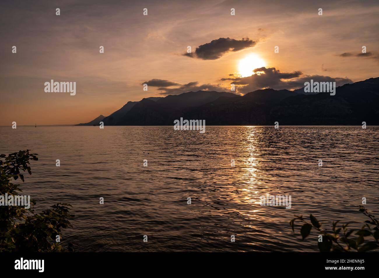 Golden hour and the sunset in Italy Stock Photo - Alamy