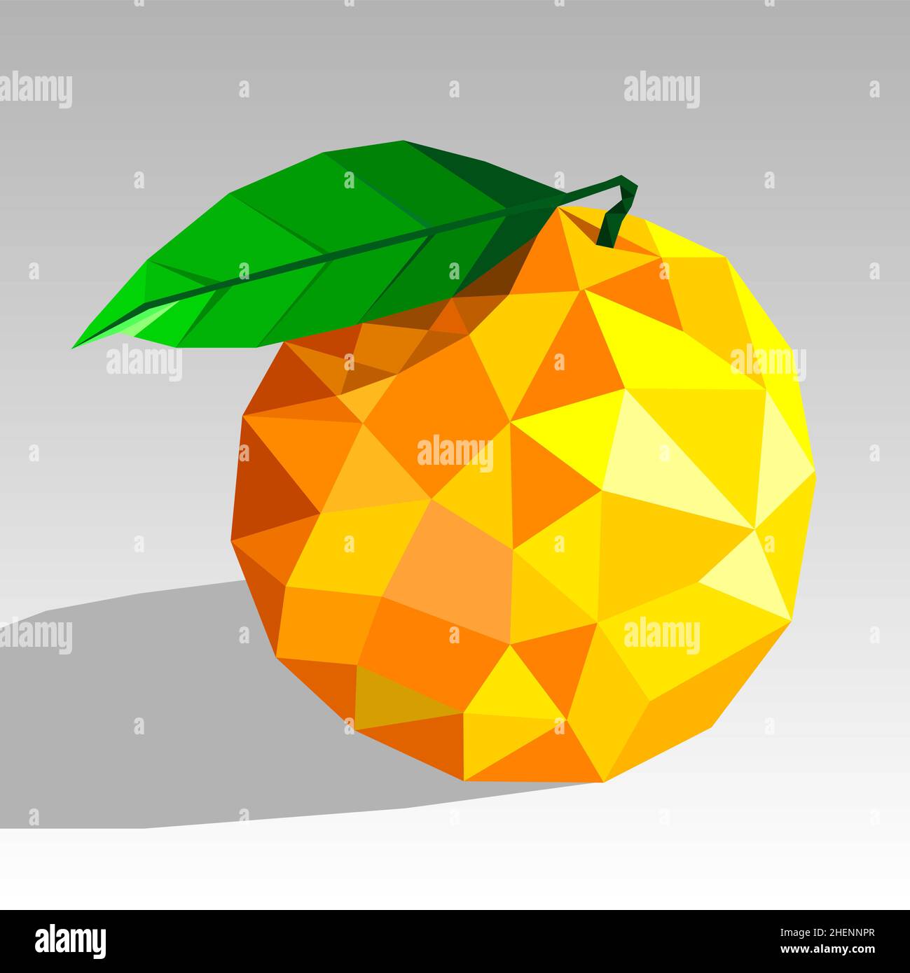 Fresh, nutritious, tasty orange. 3D illustration. Fruits ingredients in ...
