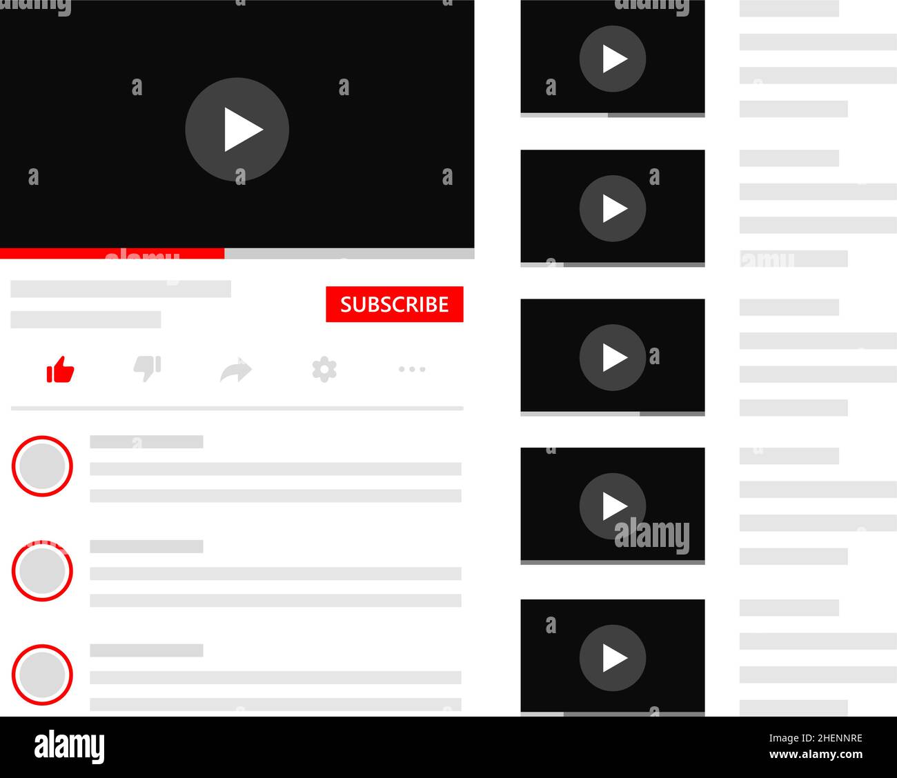 Desktop video player mockup template. Video player interface design for ... Desktop video player mockup template. Video player interface design for ...