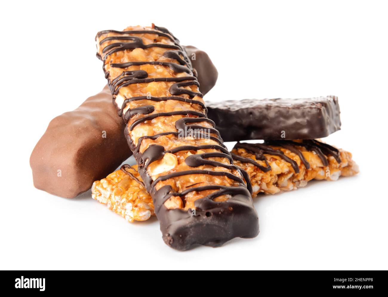 Homemade chocolate oat bars Cut Out Stock Images & Pictures - Alamy