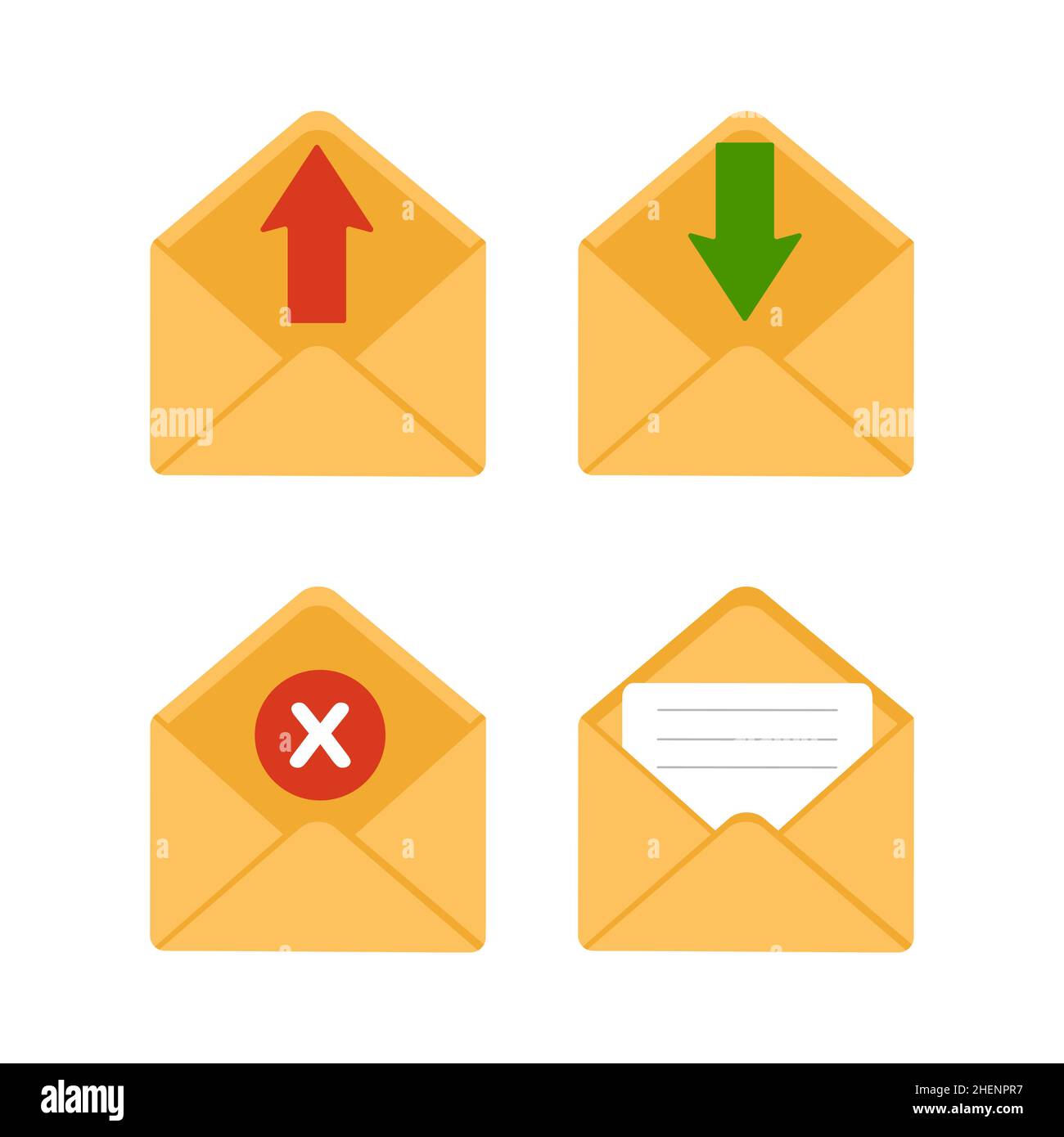 Mail envelope icon. Receiving SMS messages, notifications, invitations ...