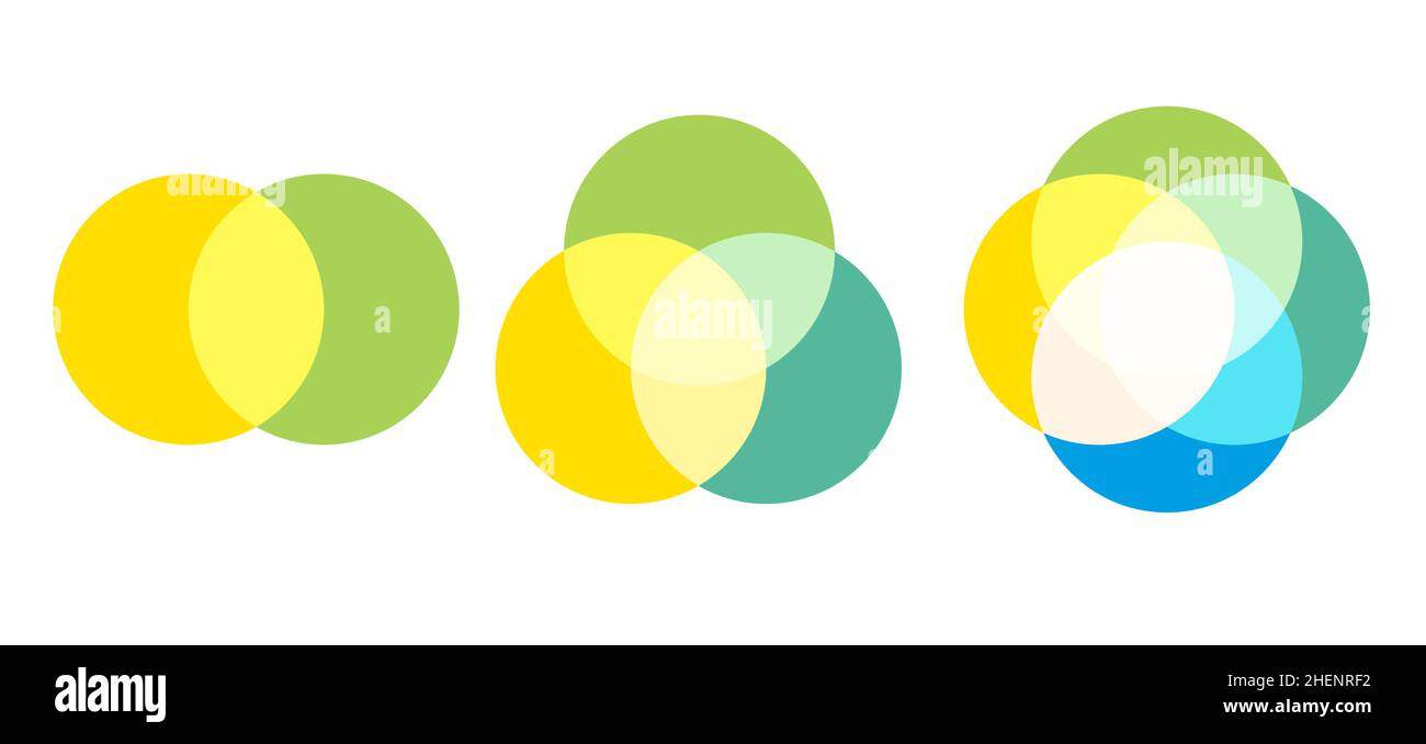 Venn diagram circles chart infographic. Vector design elements for ...