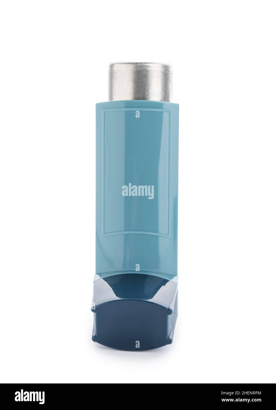 Asthma inhaler on white background Stock Photo - Alamy