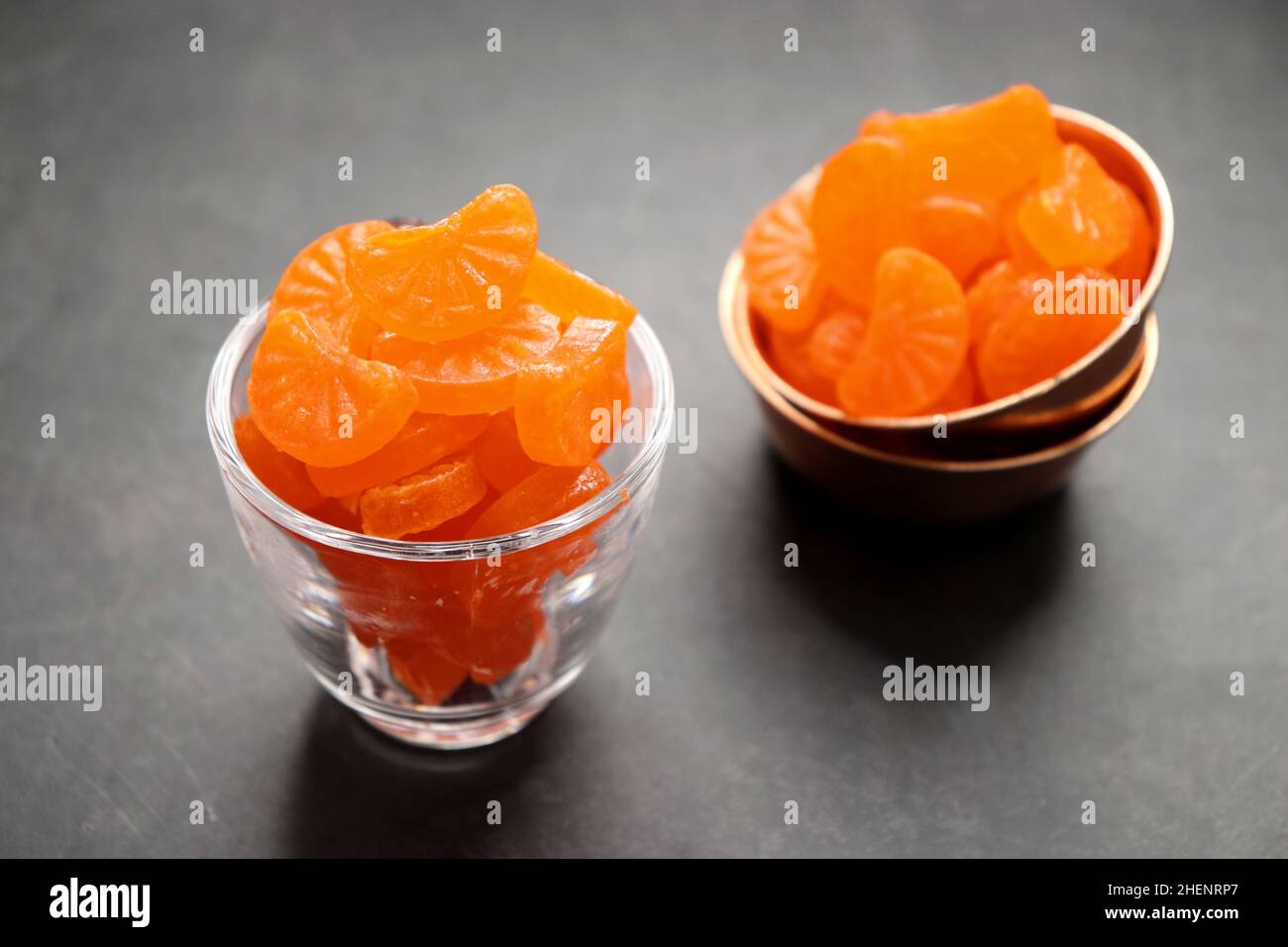 Orange sugar candy. Indian Vintage style boiled sugar confectionery ...