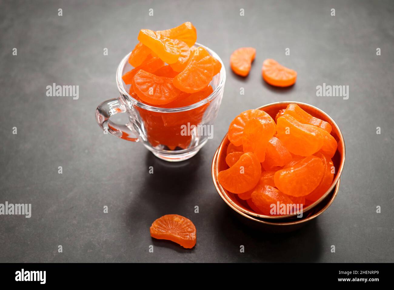 Orange sugar candy. Indian Vintage style boiled sugar confectionery ...