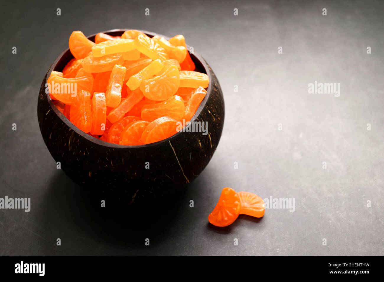 Orange sugar candy. Indian Vintage style boiled sugar confectionery ...