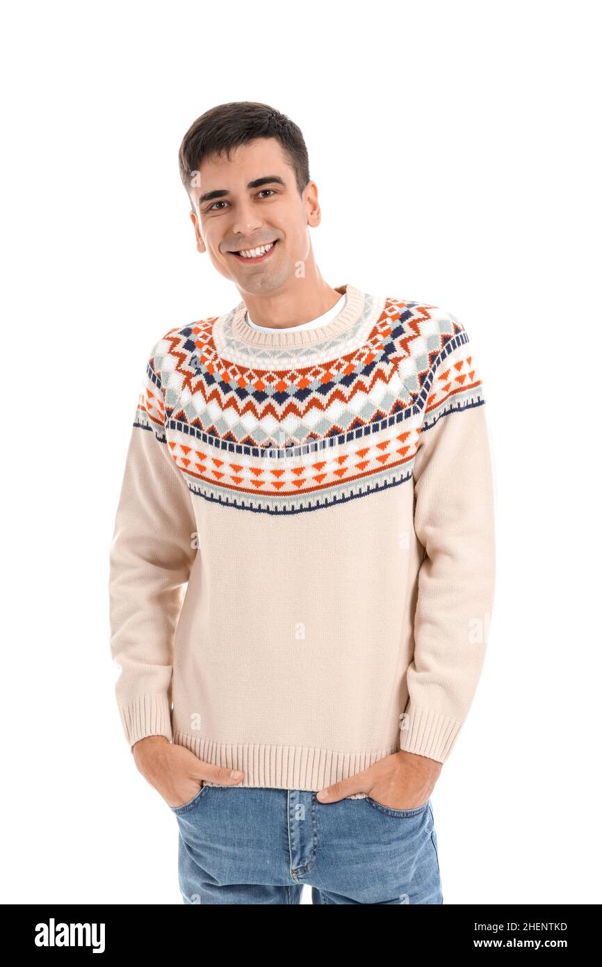Handsome man in sweater Cut Out Stock Images & Pictures - Alamy