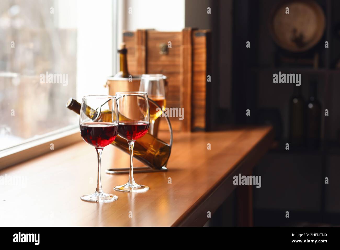 Bottle on window sill hi-res stock photography and images - Alamy