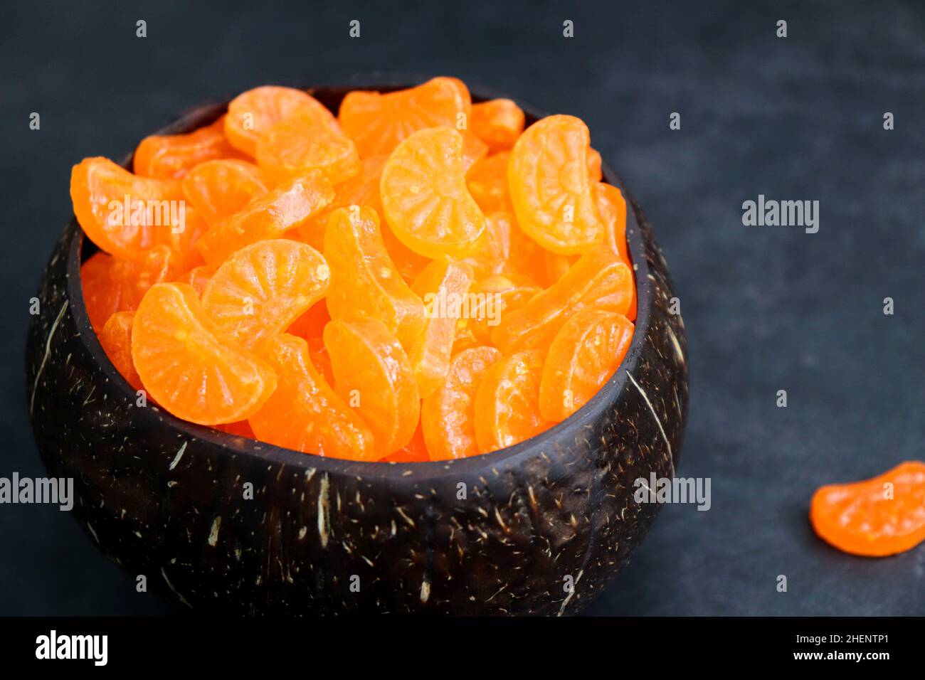 Orange sugar candy. Indian Vintage style boiled sugar confectionery ...