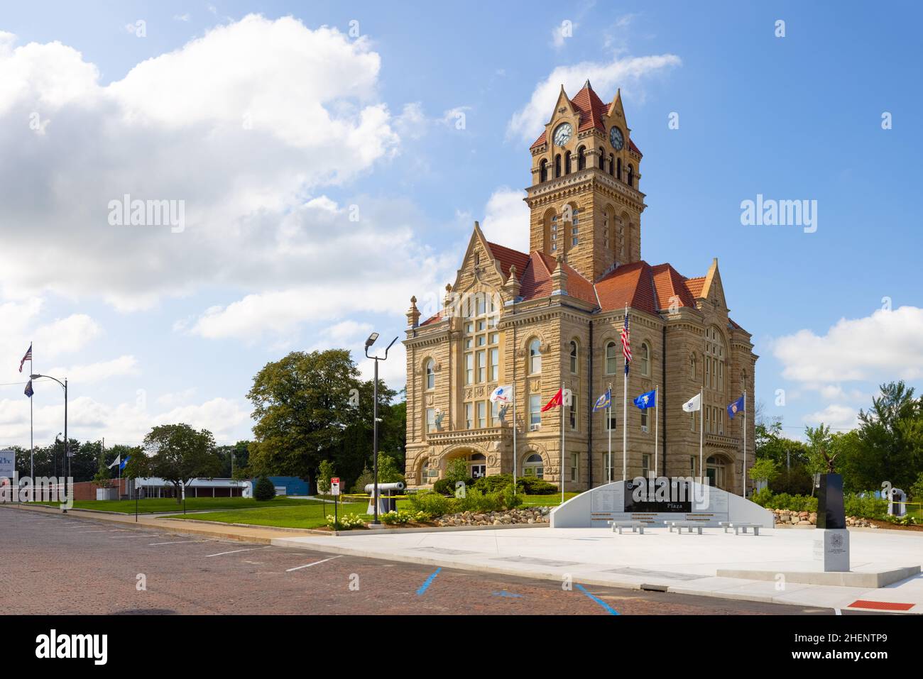 Knox, Indiana, USA - August 22, 2021: The Starke County Courthouse and ...