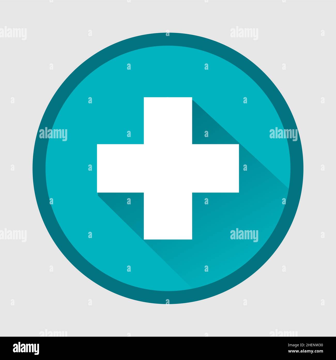 Medical Health Care Symbol icon in circle shape with shadow on medical ...