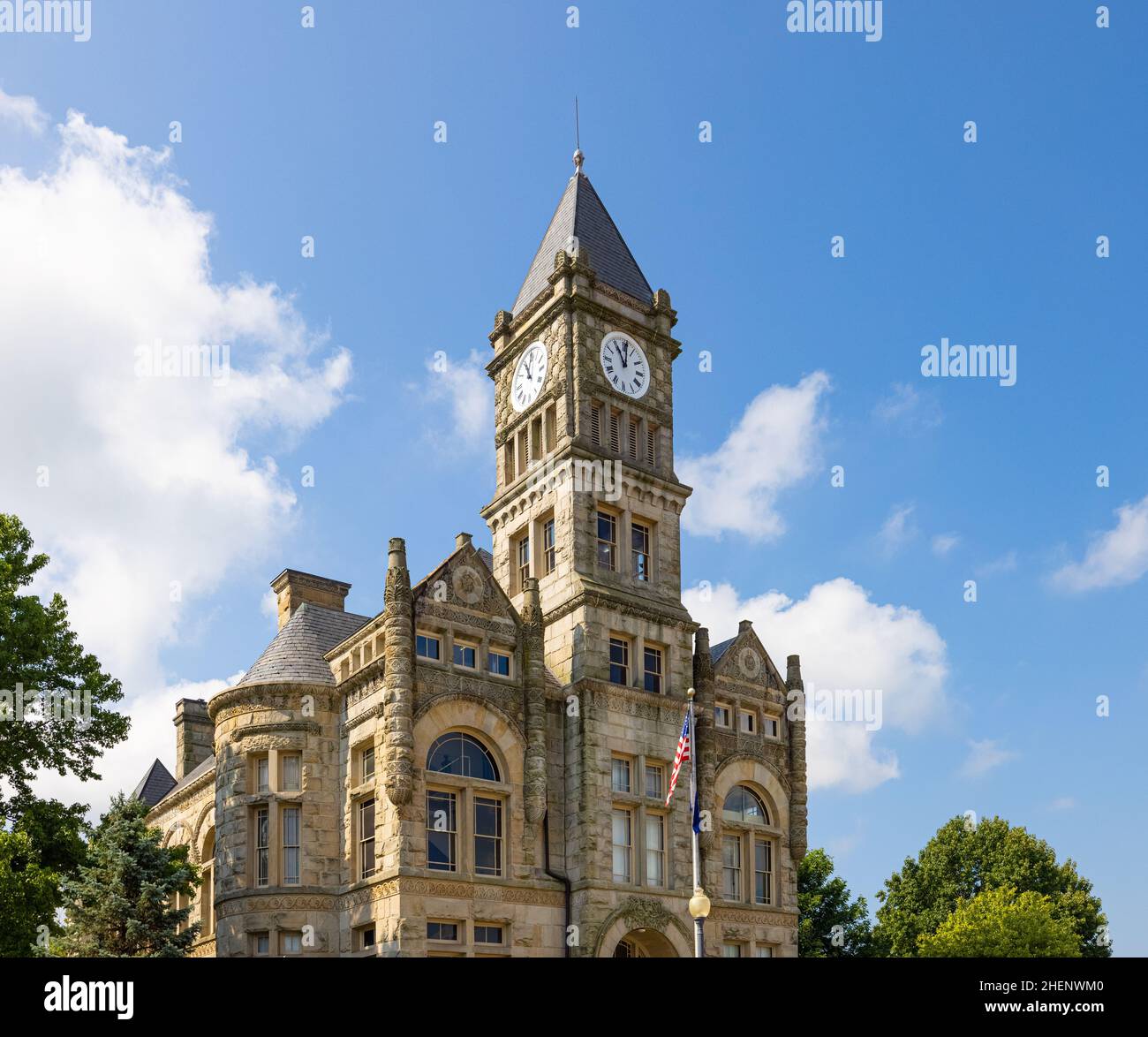 Liberty, Indiana, USA - August 20, 2021: The Union County Courthouse ...