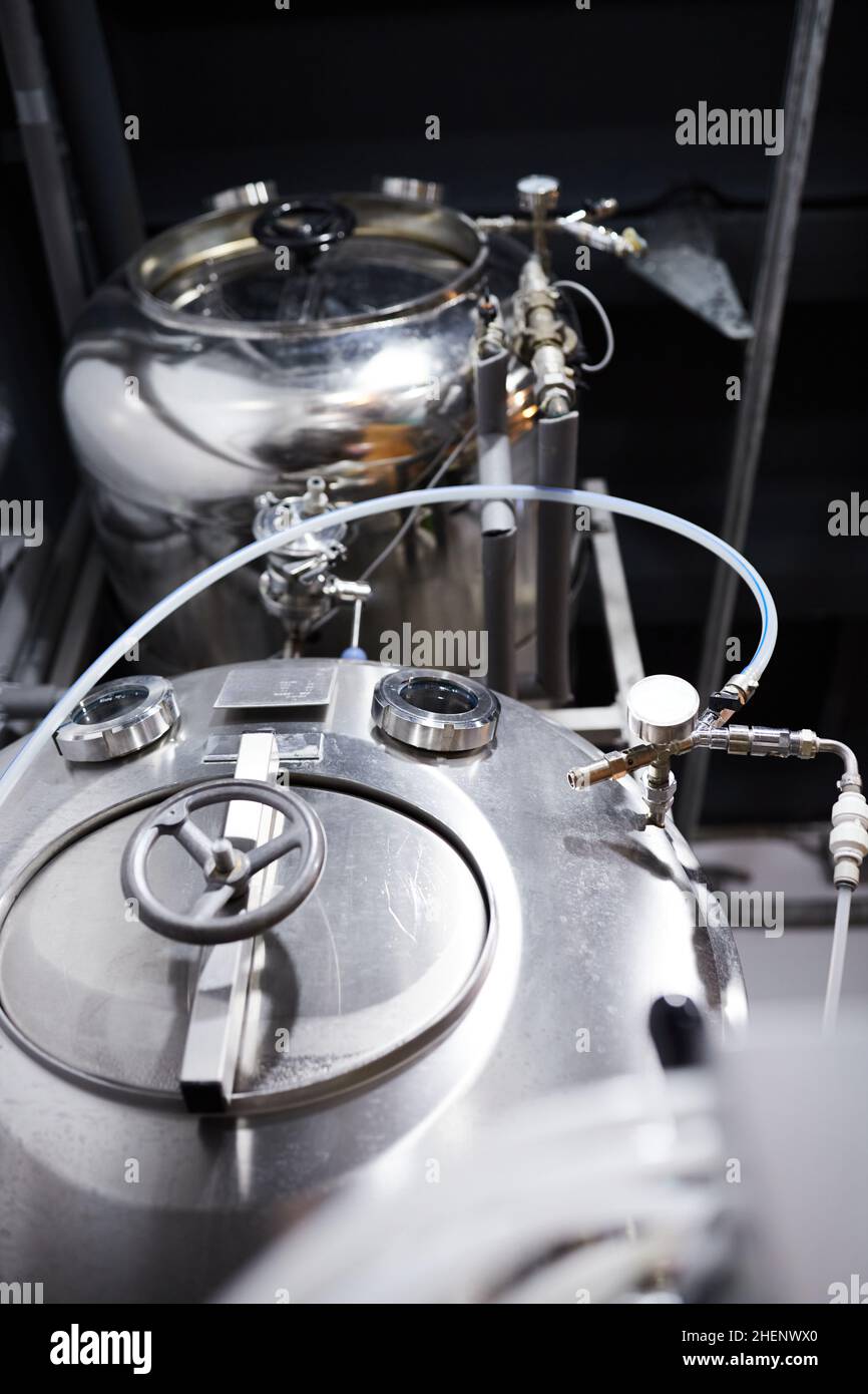 Equipment for the production of handicraft beer. Containers for storage ...