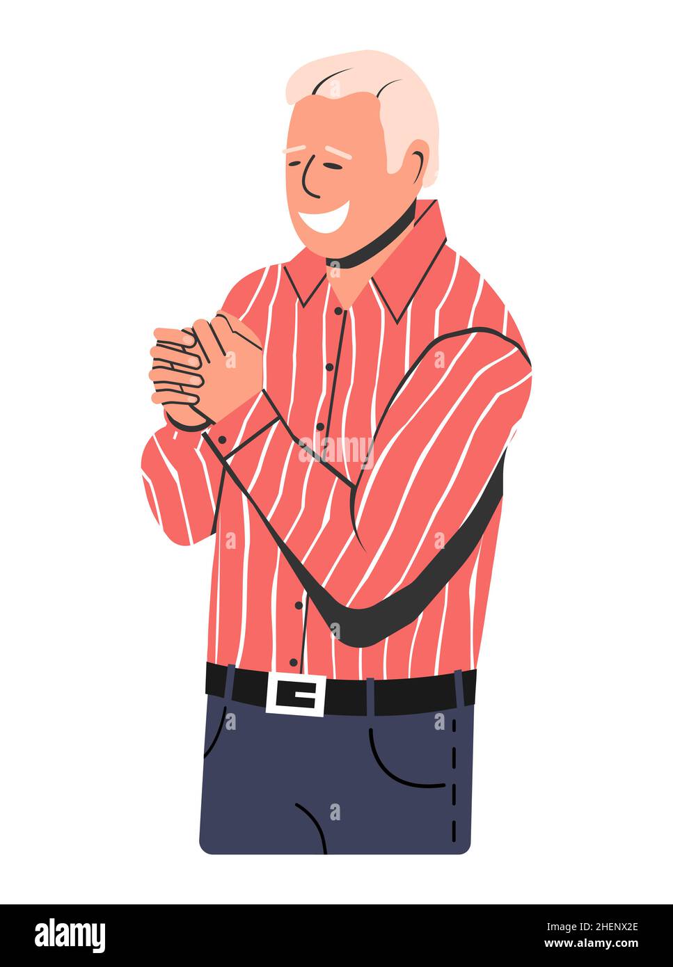 Businessman laughing portrait Stock Vector Images - Alamy