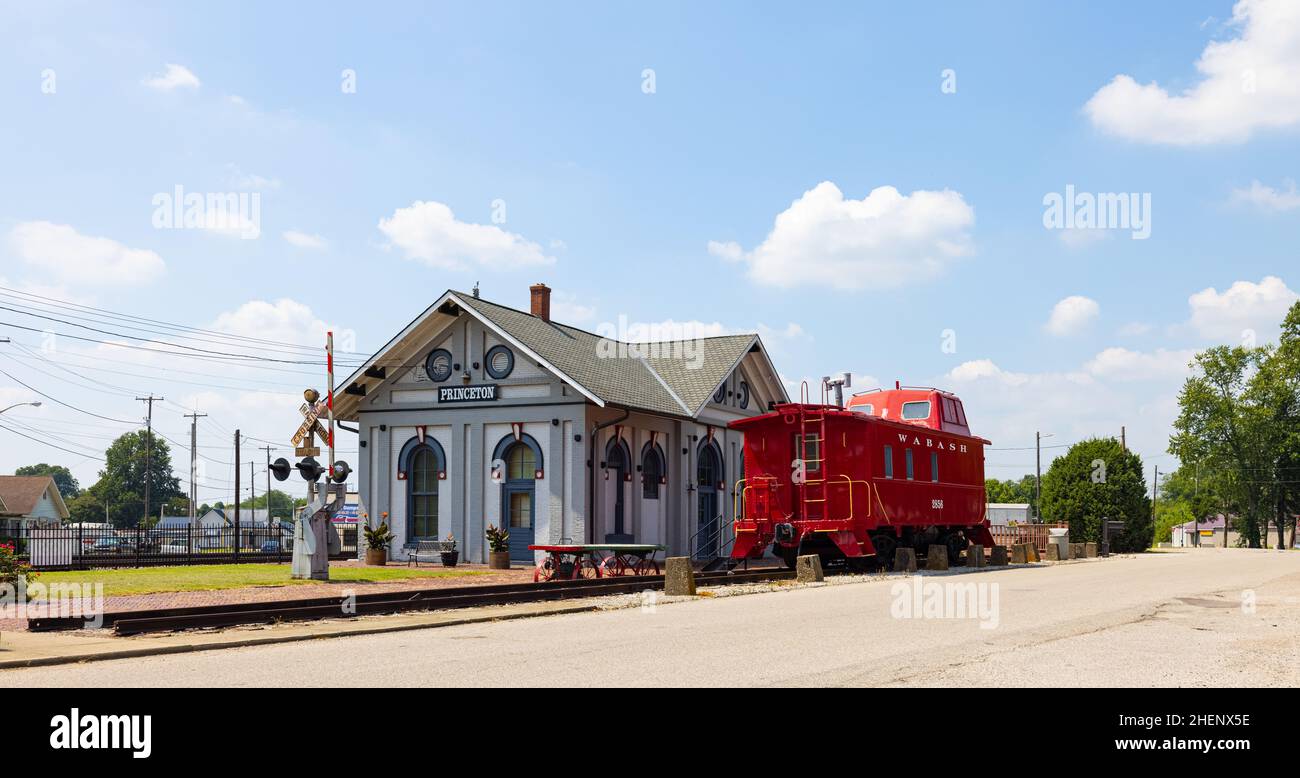 Princeton, Indiana, USA - August 24, 2021: The Old Railroad Terminal ...