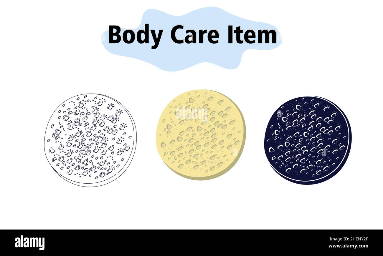 Sponge for removing makeup and washing. Facial skin massage with a ...