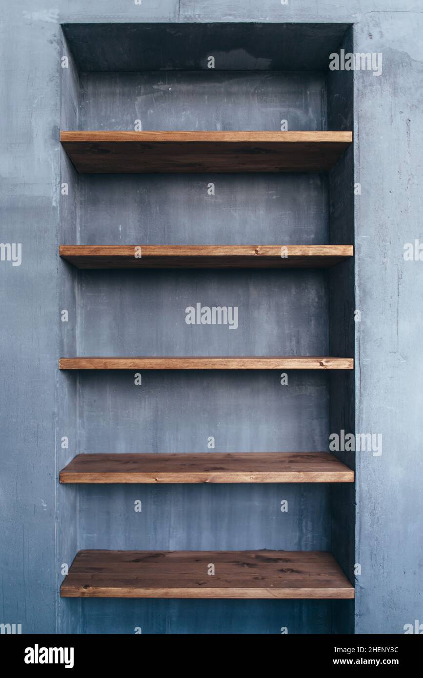 Empty Wall Bookshelf