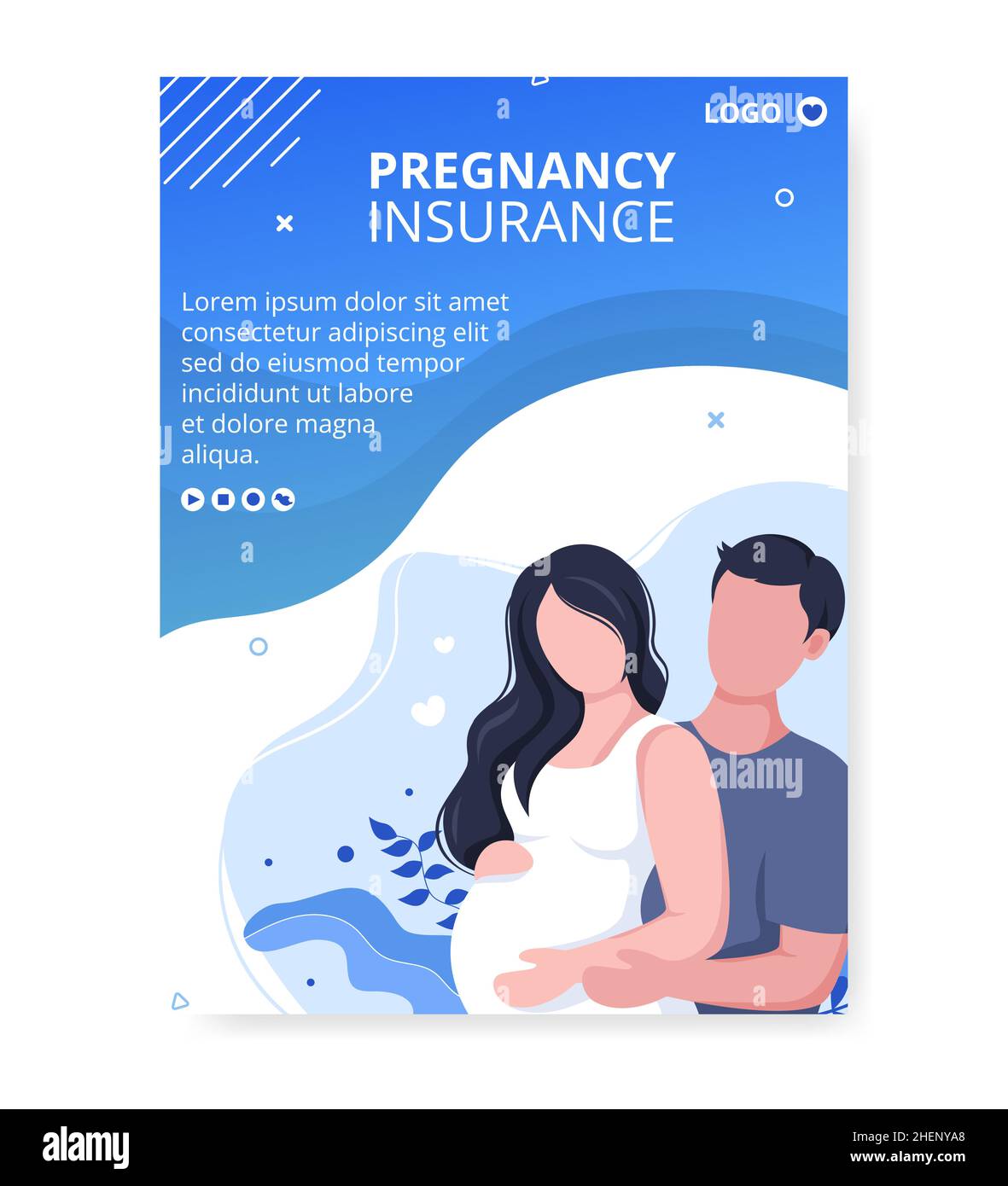 Pregnant Mother and Maternity Insurance Poster Health care Template ...