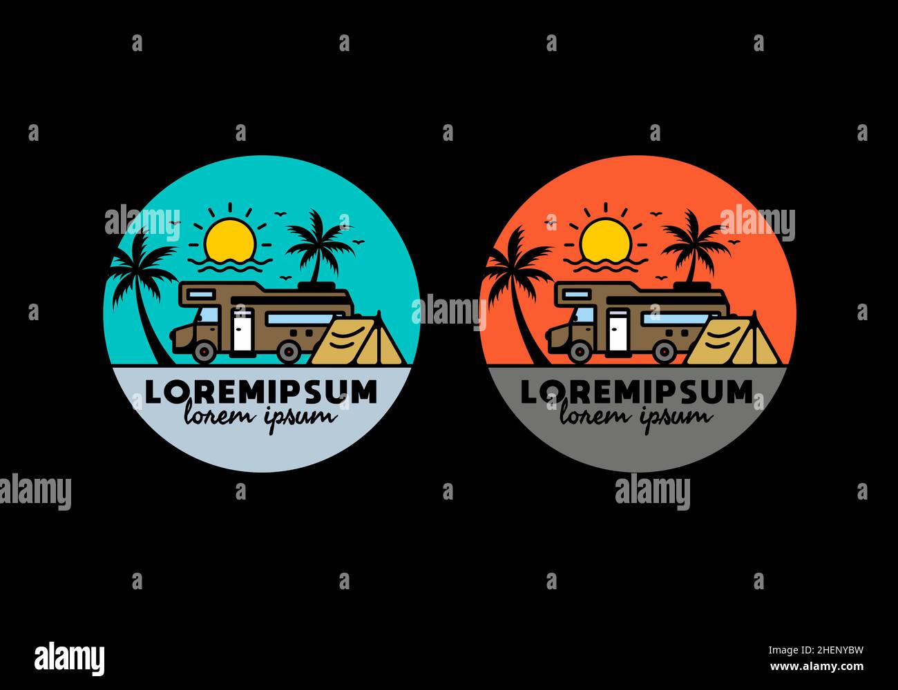 Van life logo Stock Vector Images - Alamy