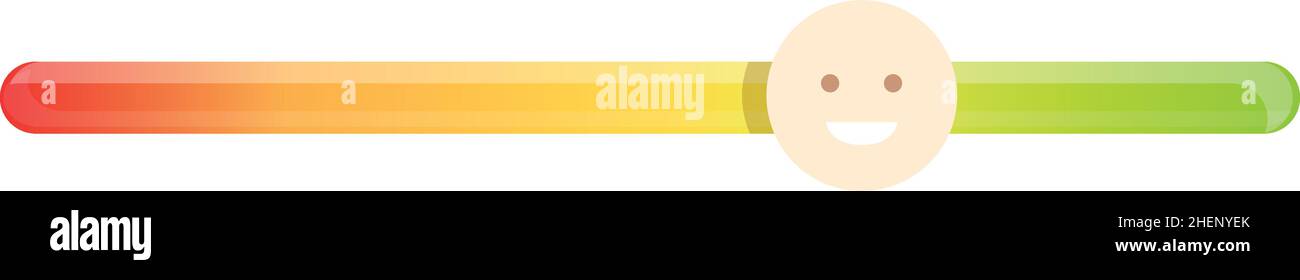 Satisfaction bar icon cartoon vector. Client feedback. Review scale ...