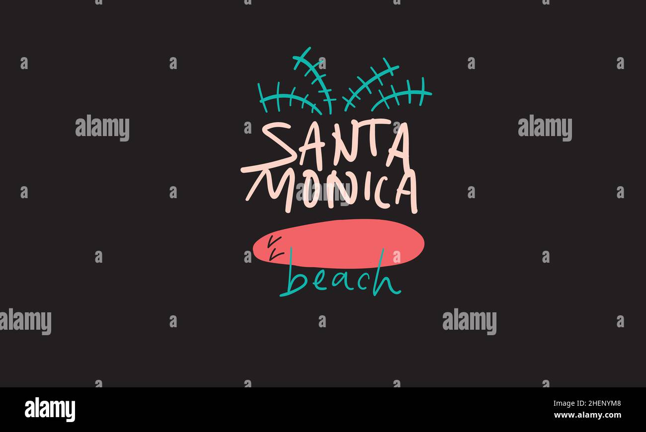 Vintage santa monica Stock Vector Images - Alamy