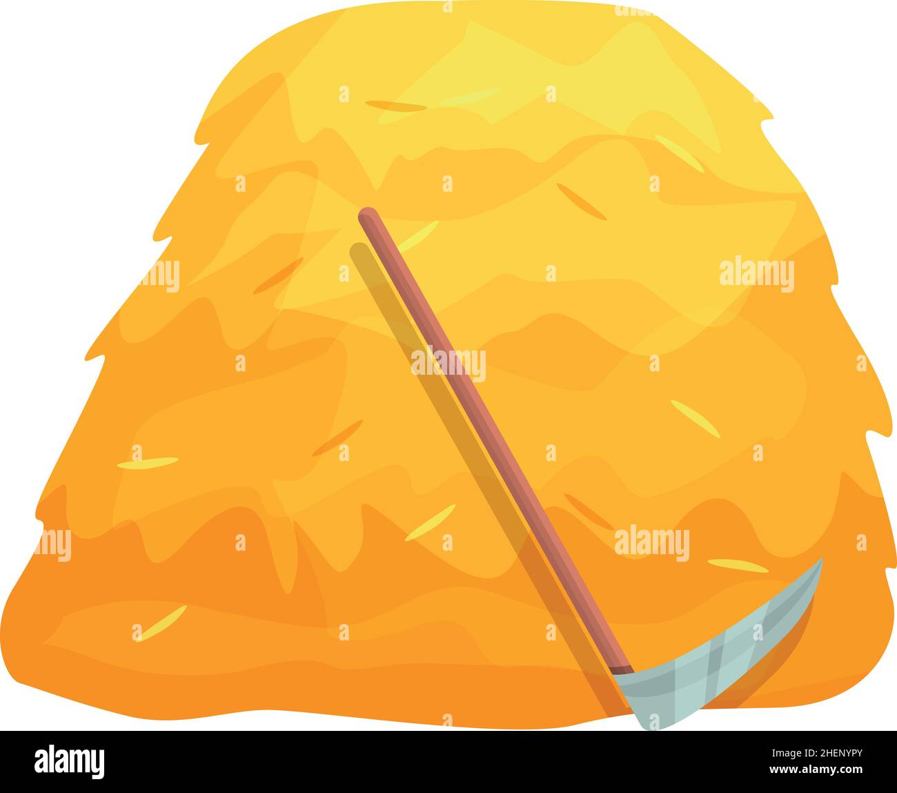 Bale hay icon cartoon vector. Farm stack. Wheat grass Stock Vector ...