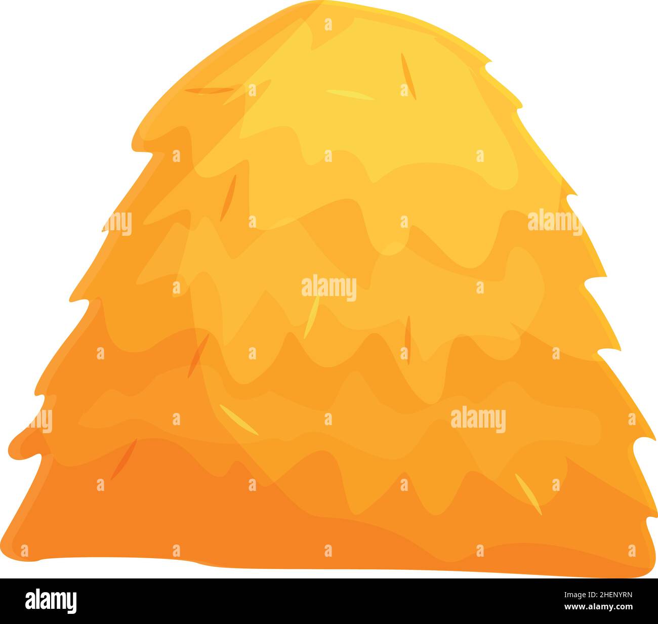 Hay bale haystack icon cartoon vector. Farm stack. Field wheat Stock ...