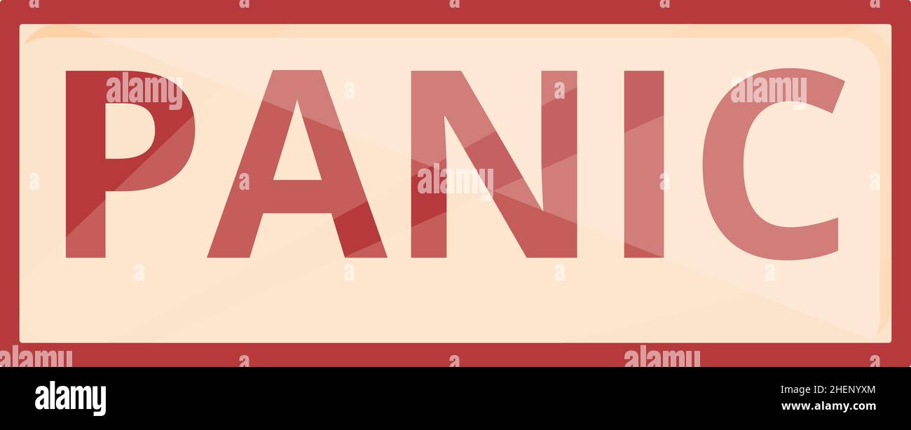 Panic icon cartoon vector. Anxiety stress. Mental attack Stock Vector ...