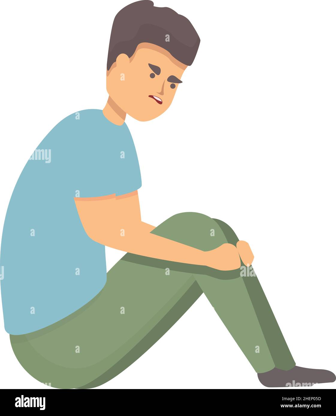 Fear phobia icon cartoon vector. Panic attack. Anxiety stress Stock ...