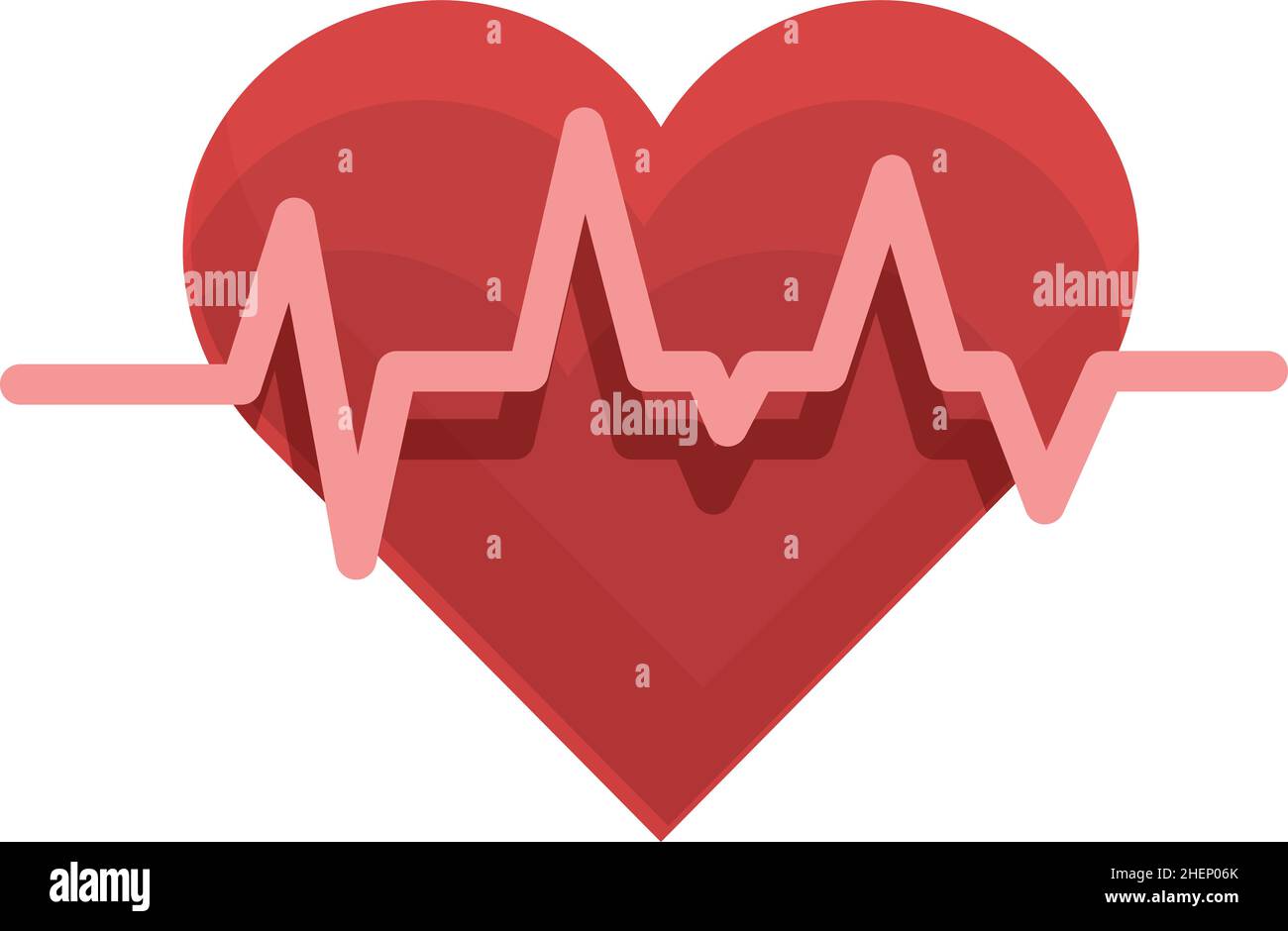 Heart rate icon cartoon vector. Beat pulse. Health life Stock Vector ...