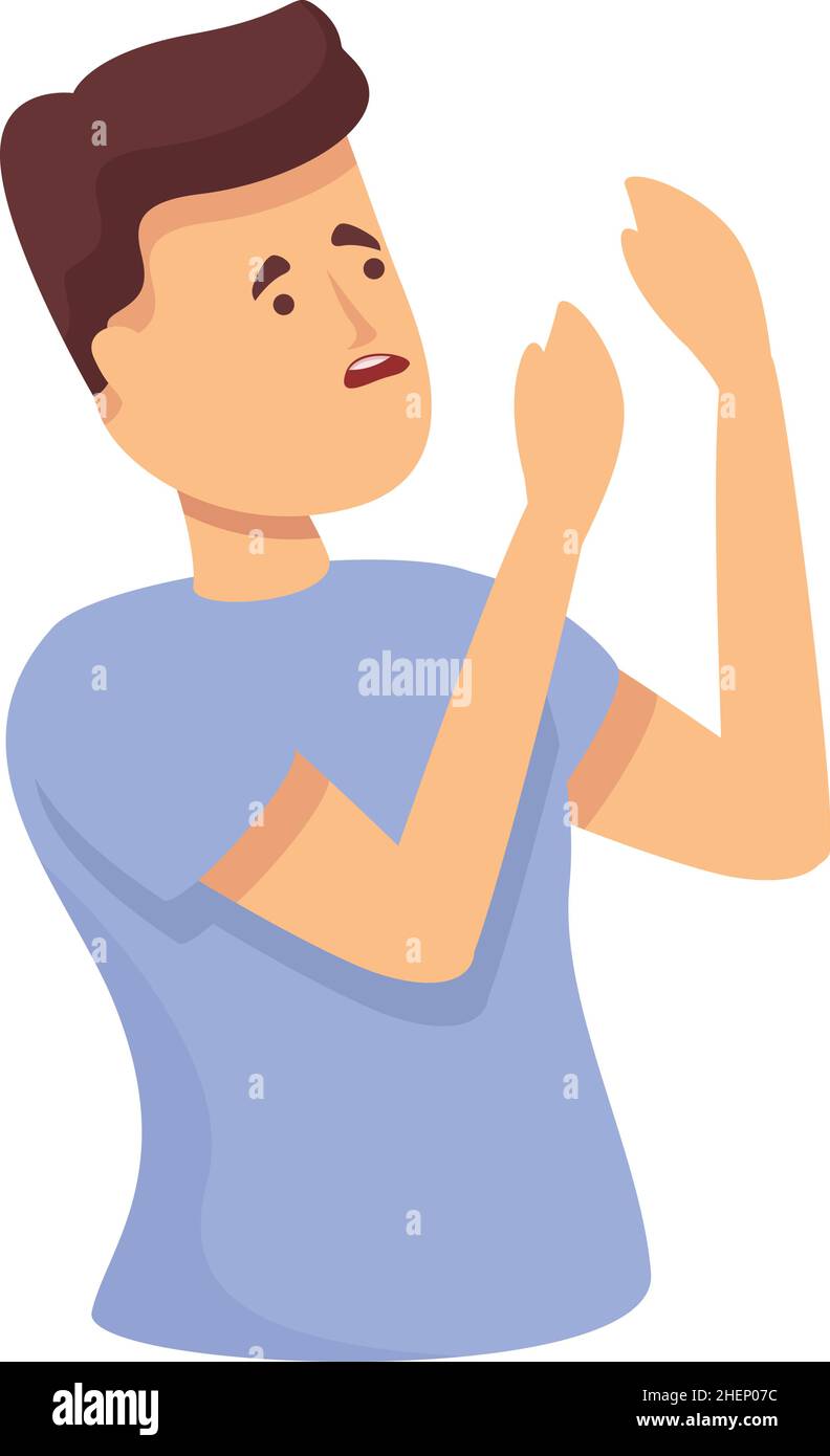 Daily stress icon cartoon vector. Mental panic. Fear phobia Stock ...