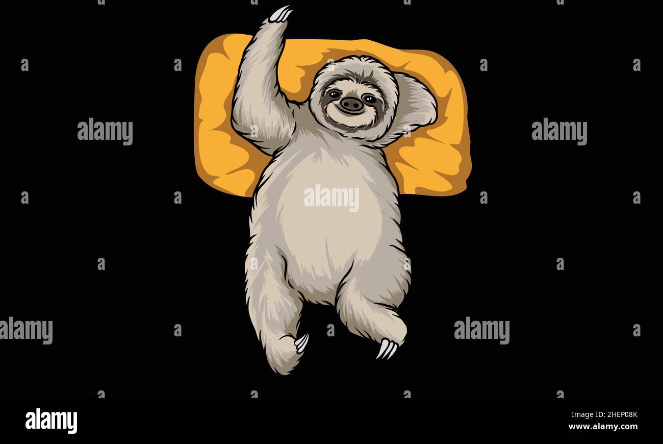 lying sloth monogram vector template Stock Vector Image & Art - Alamy